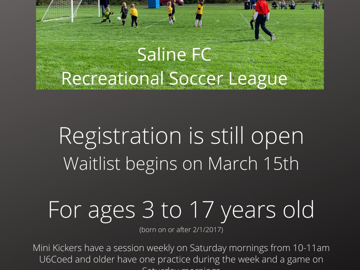 Saline FC Spring 2020 Recreational Soccer League | The Saline Post