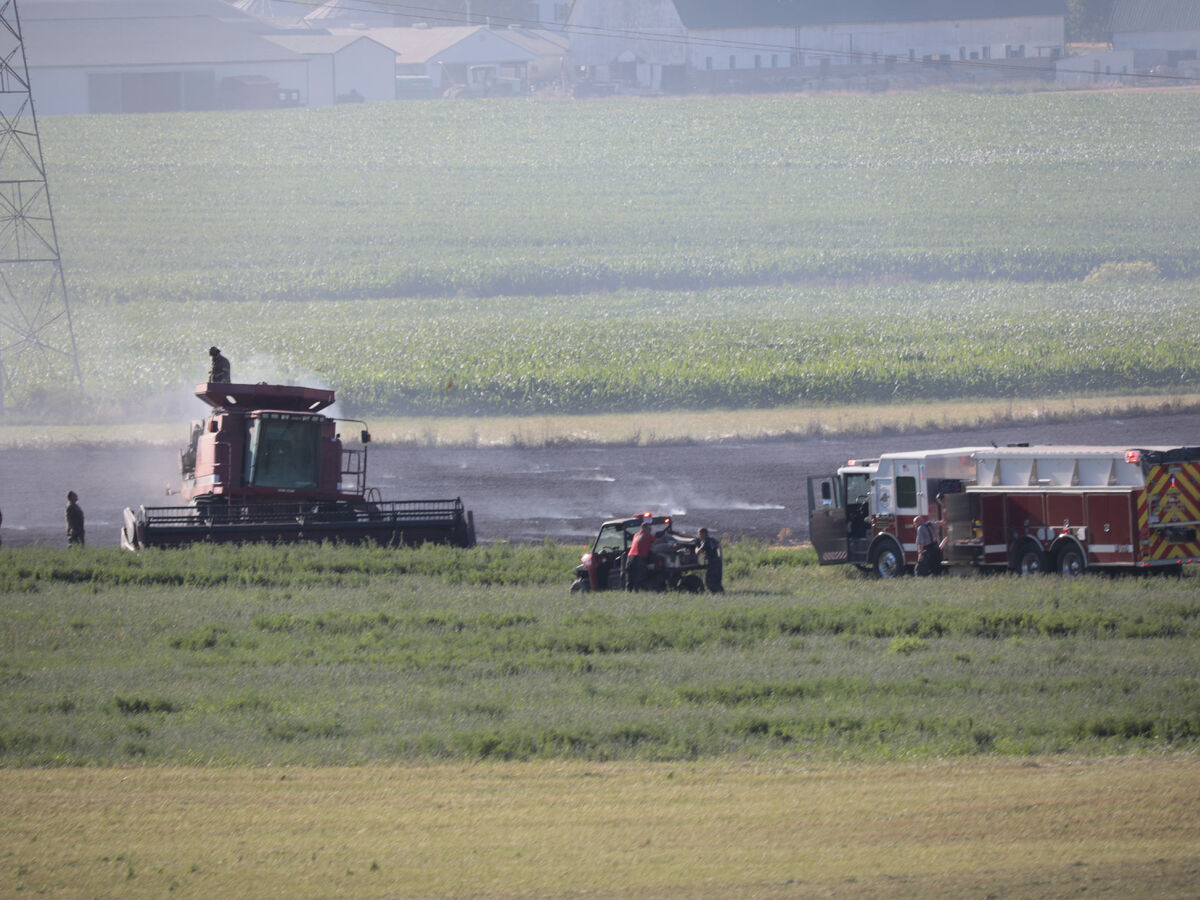Saline Firefighters Prevent Field Fire From Spreading | The Saline Post