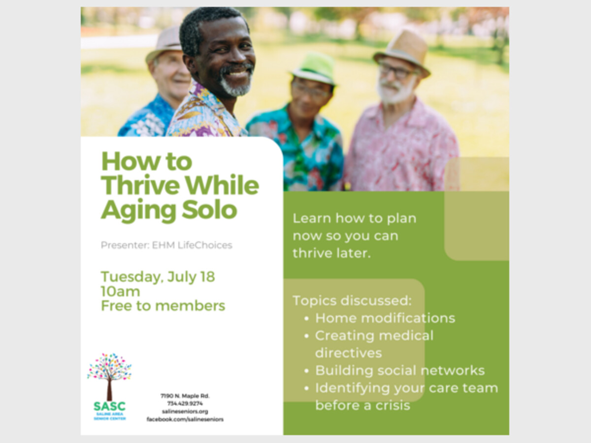 How to Thrive While Aging Solo | The Saline Post